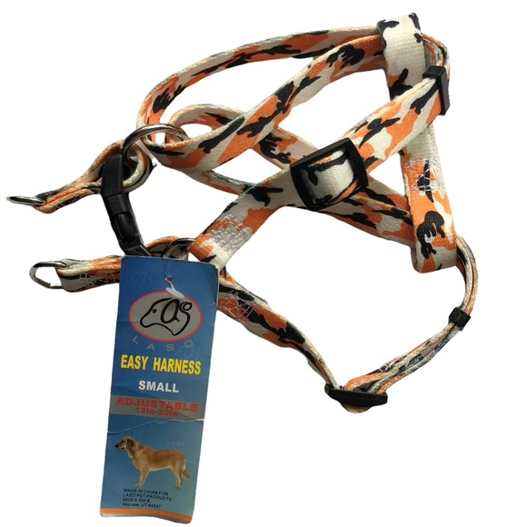 LASO PET | Dog | New Dog Harness Step In Orange Black Camo Small Nwt ...
